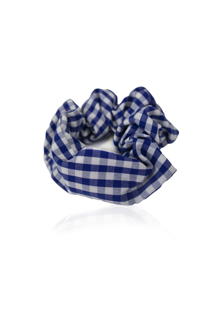 School Scrunchie Blue/White Check | NZ Uniforms