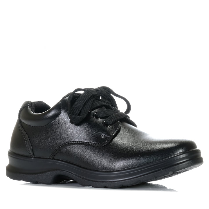 Grosby Black Leather Lace-up Shoes | NZ Uniforms